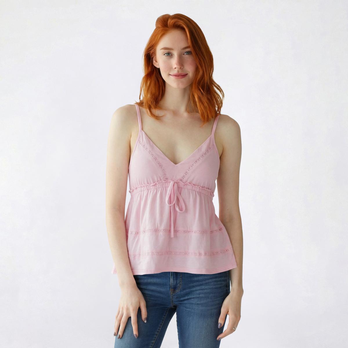 Click here for Juniors No Comment Knit Babydoll Lace Top prices