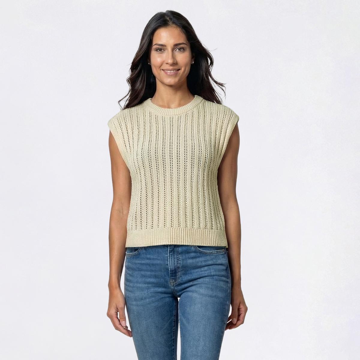 Click here for Womens MNK Sleeveless Rib Knit Sweater prices
