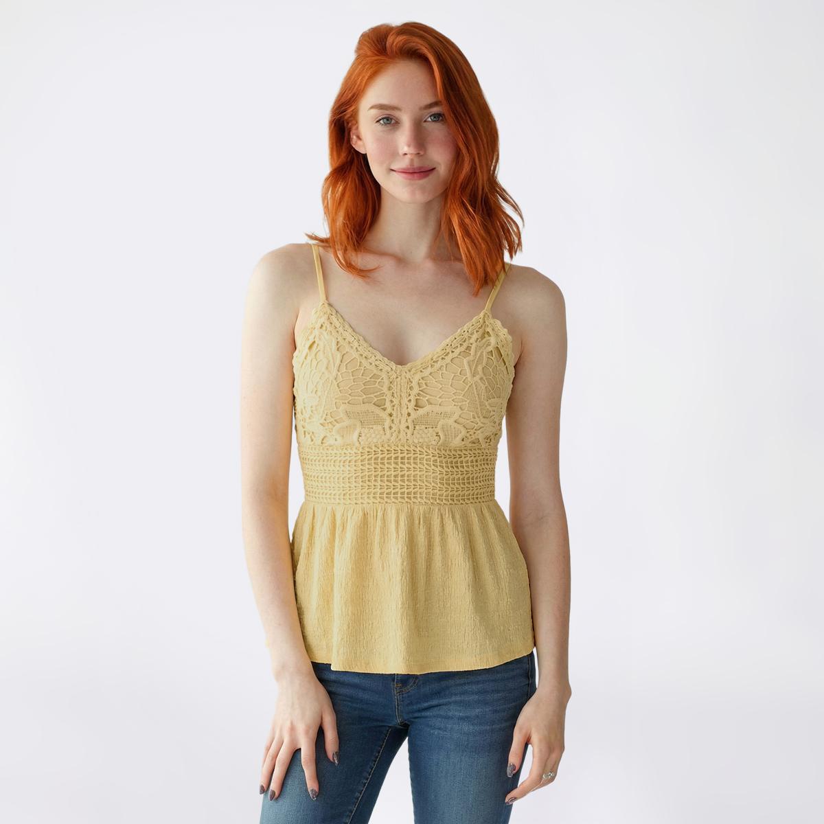 Click here for Juniors Derek Heart Daisy Lace Bodice Tank Top wit... prices