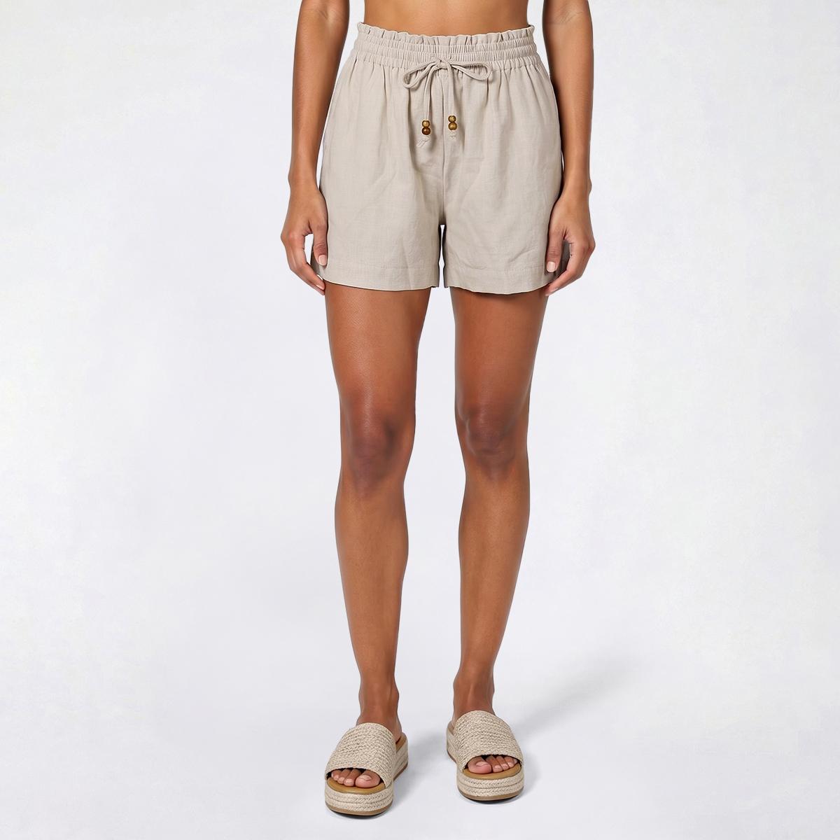 Click here for Juniors Love Tree Linen Pull On Shorts with Beads prices