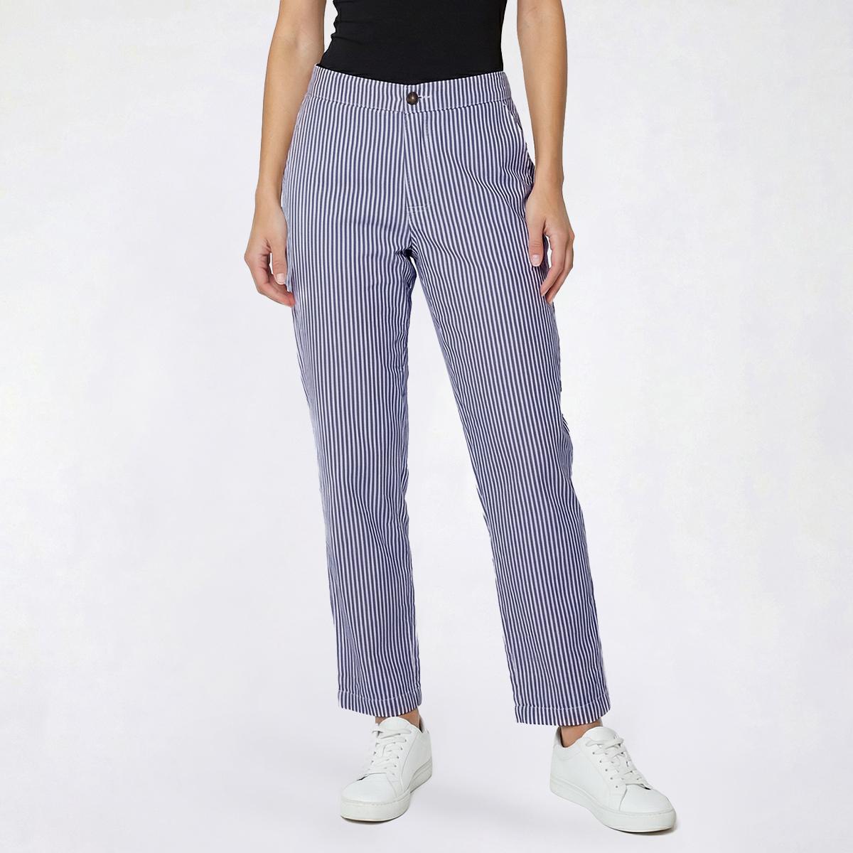 Click here for Womens LANDS END(R) Stripe Straight Leg Chino Pant... prices