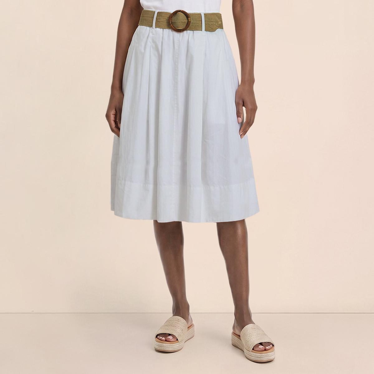 Click here for Womens Draper James Poplin Midi Skirt with Belt prices