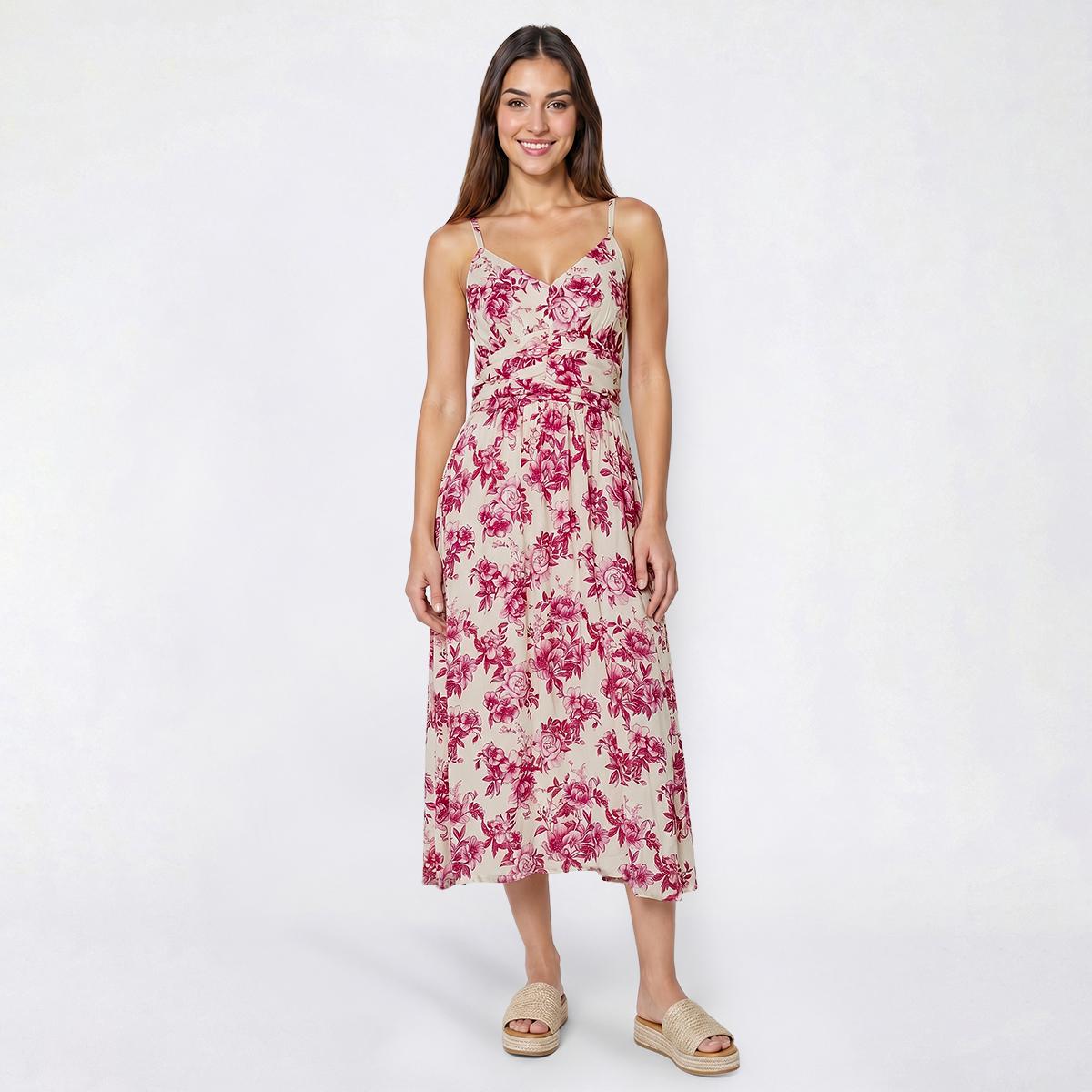 Click here for Womens Absolutely Famous Strappy Floral Ruched Wai... prices
