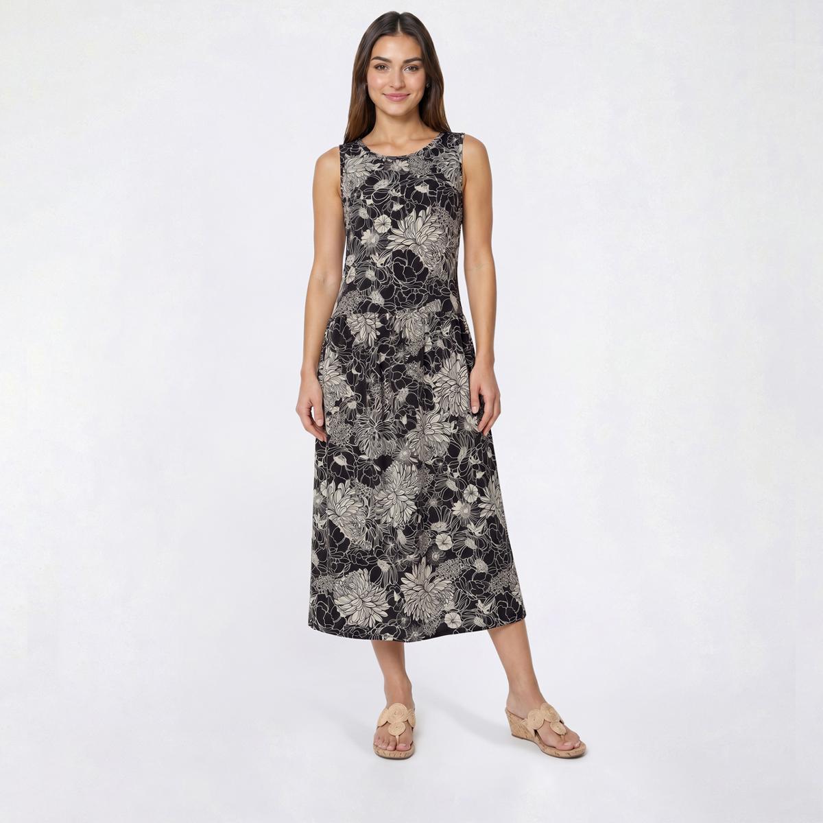Click here for Petite Cocomo Sleeveless Floral Drop Waist Midi Dr... prices
