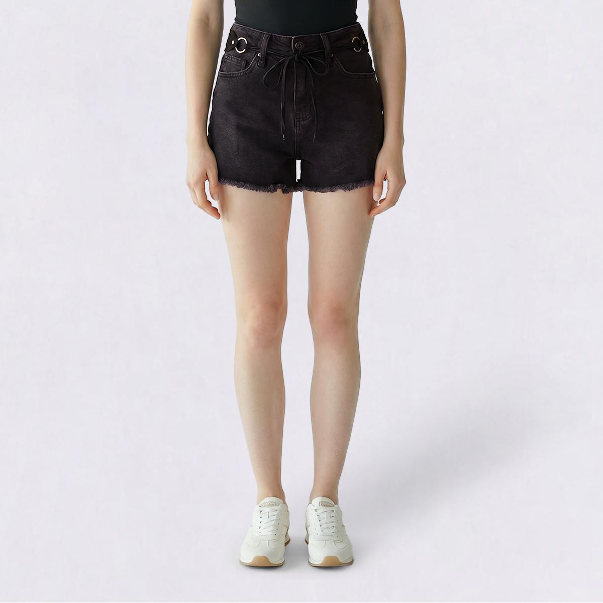 Click here for Juniors YMI High Rise Festival Belted Shorts prices