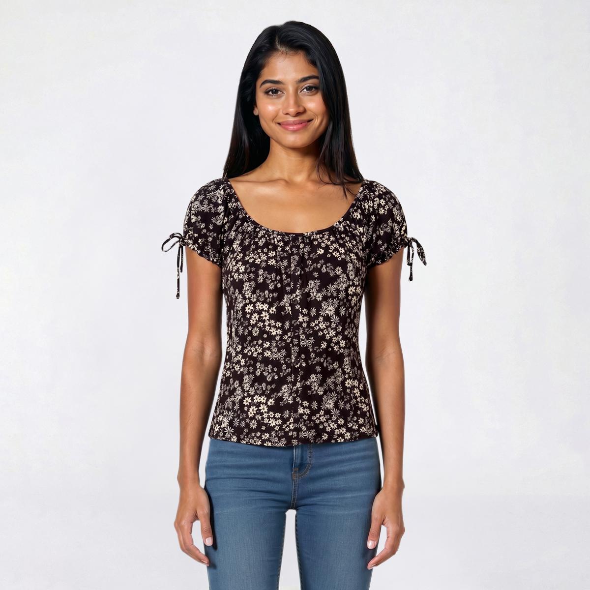 Click here for Juniors Wallflower Layla Yum Jersey Scoop Neck But... prices