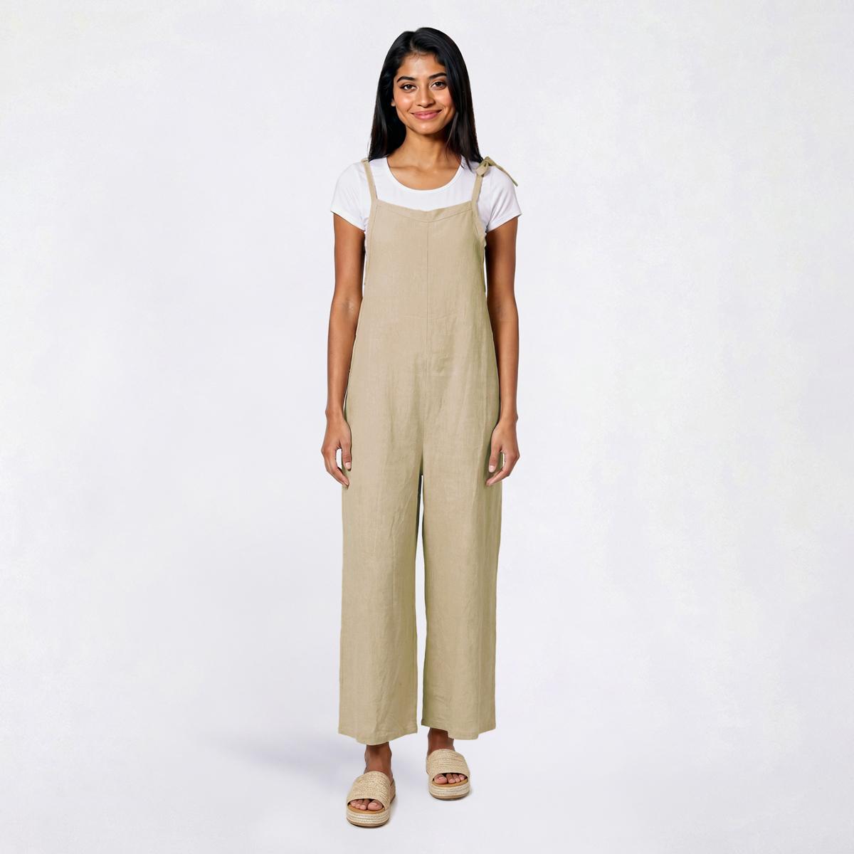 Click here for Juniors Hunter & Brown Tie Shoulder Linen Blend Ju... prices