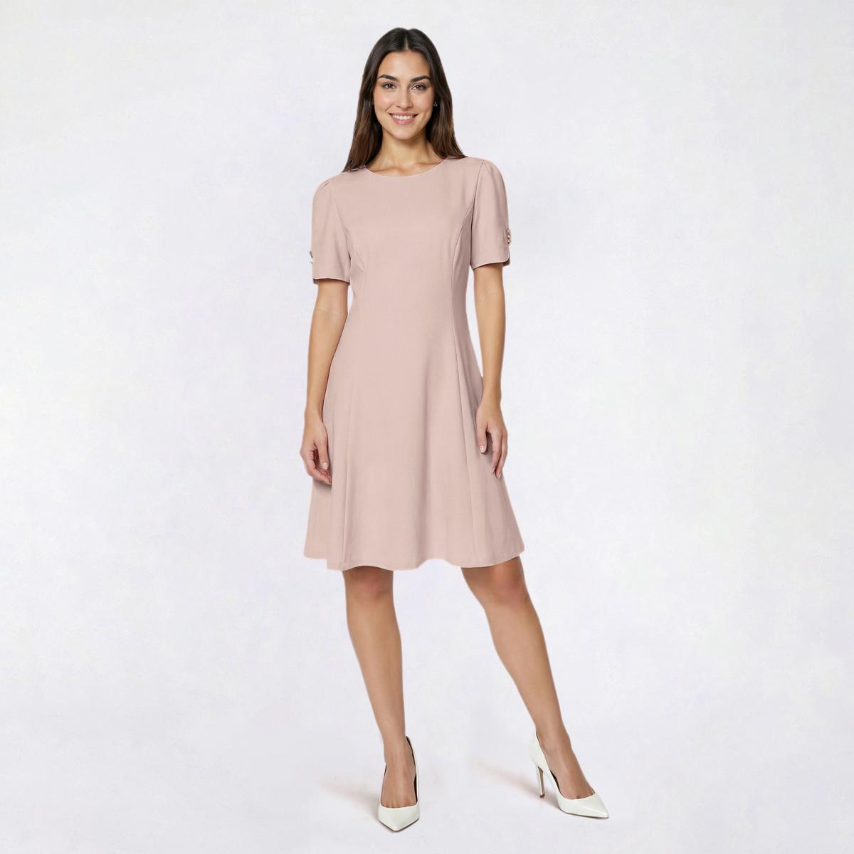 Click here for Womens DKNY Short Sleeve Solid A-Line Dress prices