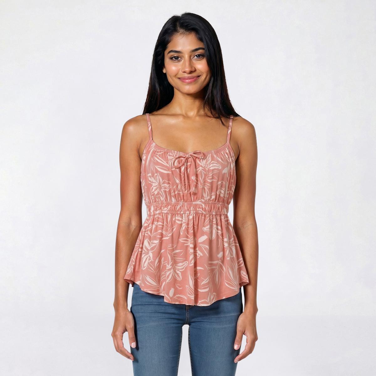 Click here for Juniors Wallflower Cressida Yum Jersey Peplum Cami... prices