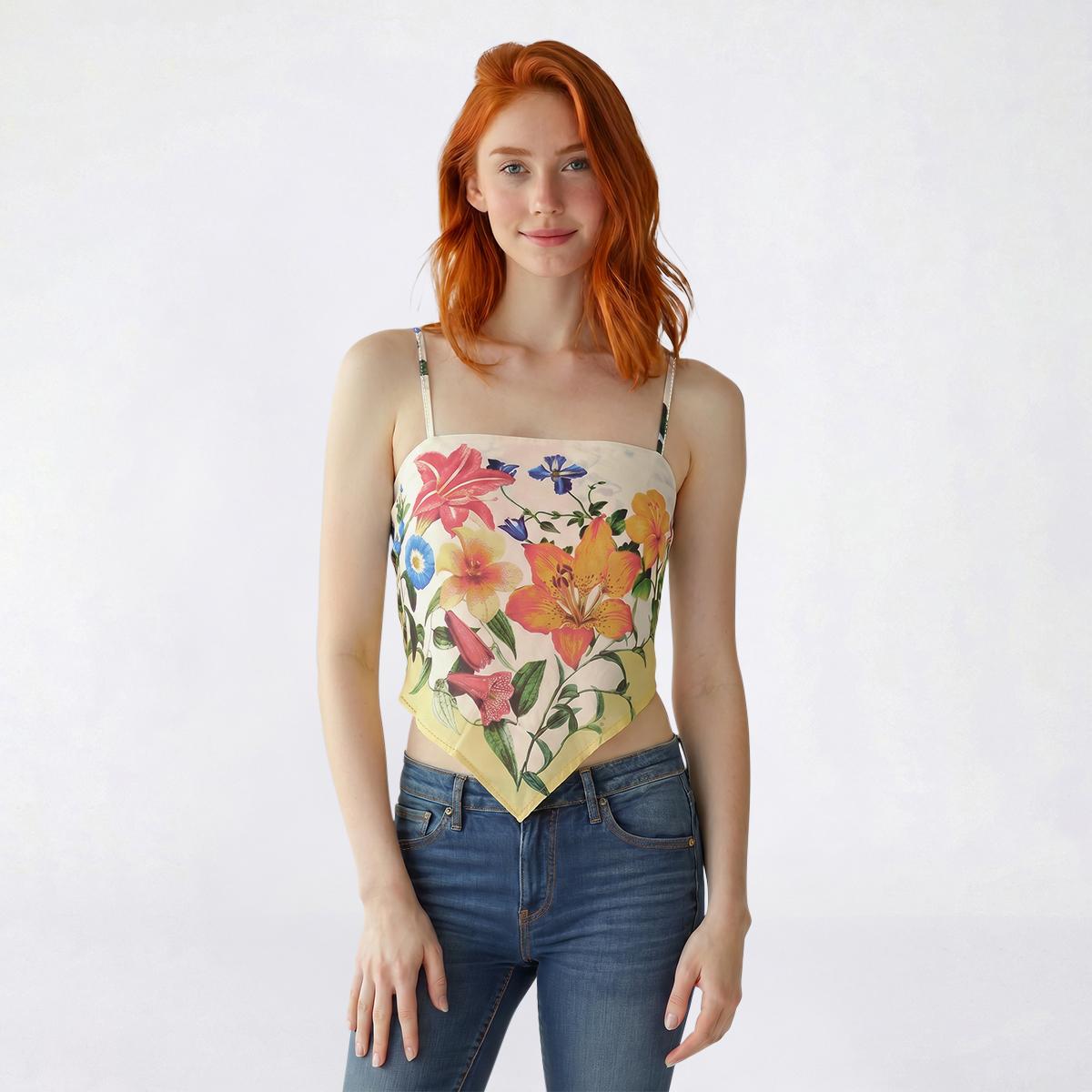 Click here for Juniors Madden Girl Floral Hanky Tie Back Bandeau... prices