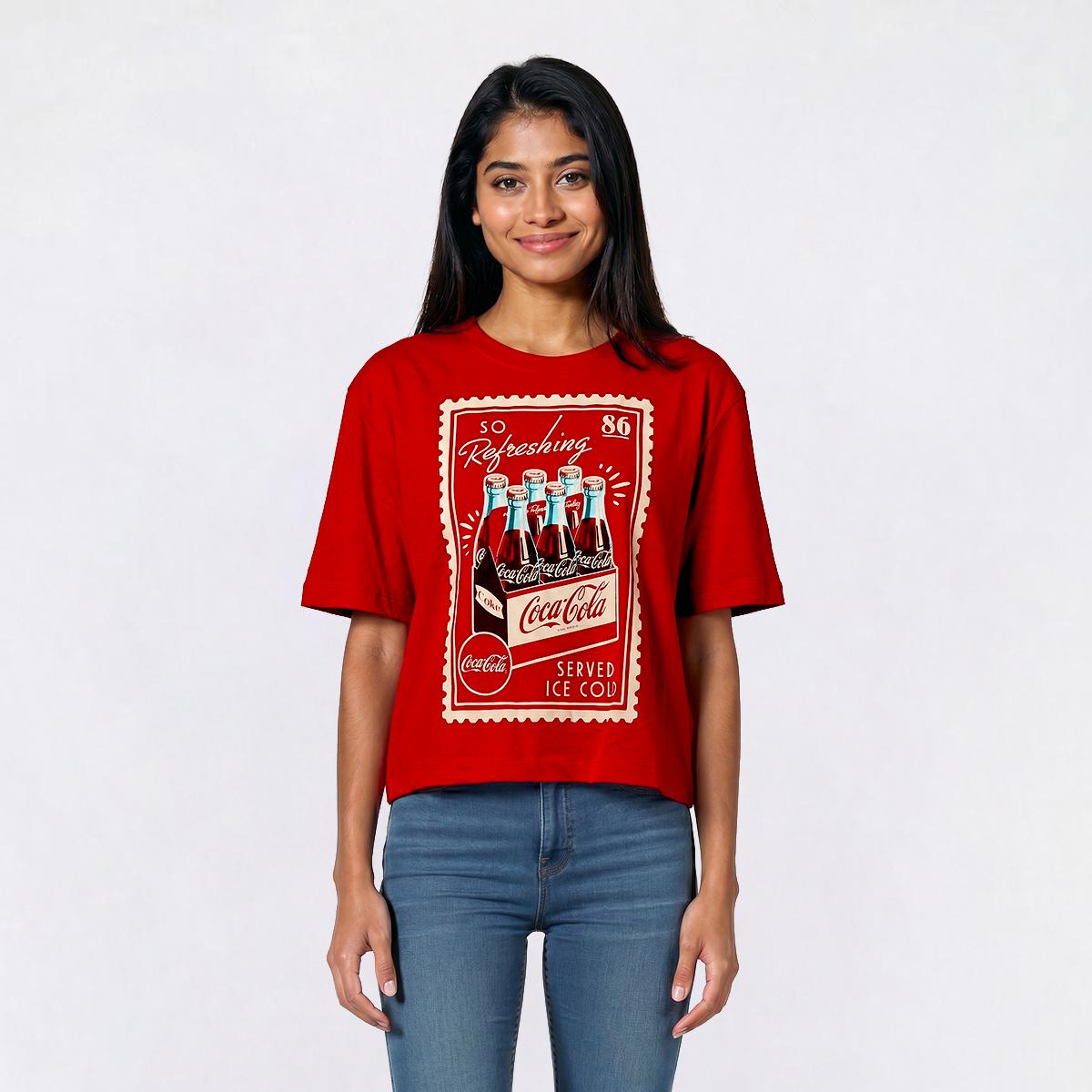 Click here for Juniors Freeze Coke Postage Stamp Boxy Tee prices