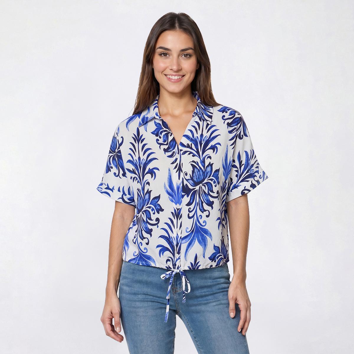 Click here for Womens Adrianna Papell Short Sleeve Watercolor Dam... prices