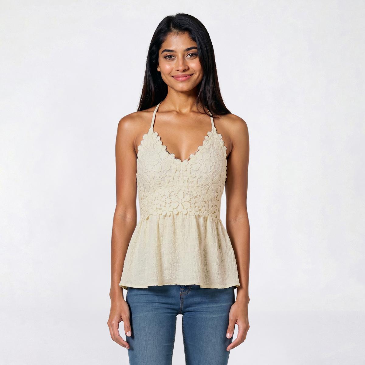 Click here for Juniors Derek Heart Pucker Knit Floral Lace Bodice... prices