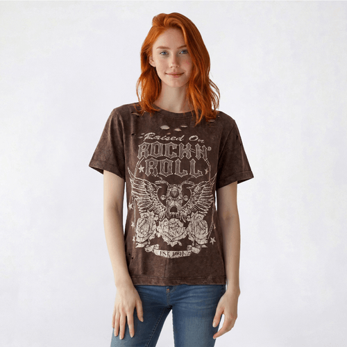 Click here for Juniors Attitude Not Included Rock n Roll Distress... prices