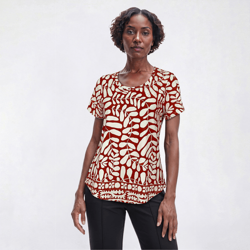 Click here for Womens OneWorld Short Sleeve Vine Sublimation Tee prices
