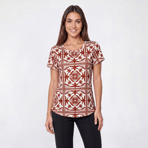 Click here for Womens OneWorld Short Sleeve Tropical Sublimation... prices