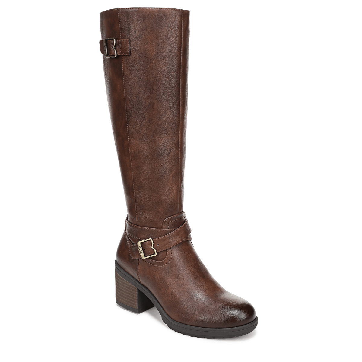 Dr. Scholls Womens Prairie Wide Calf Zip Tall Boots - Black Faux Leather