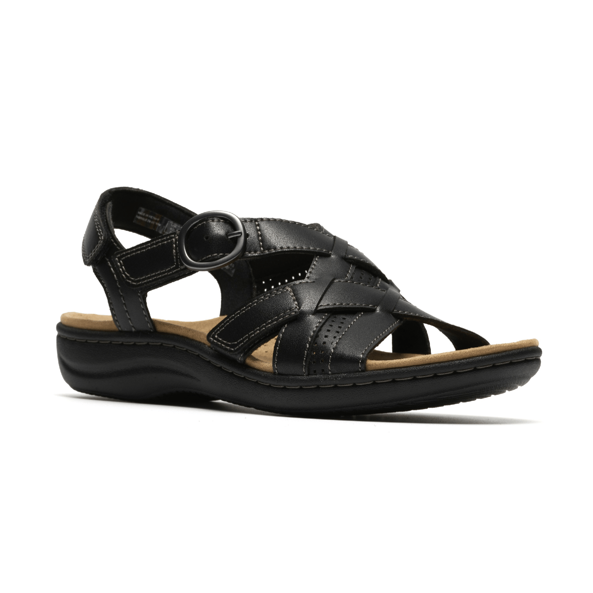 Clarks Womens Collection Laurieann Round Toe Sandals - Tan Leather