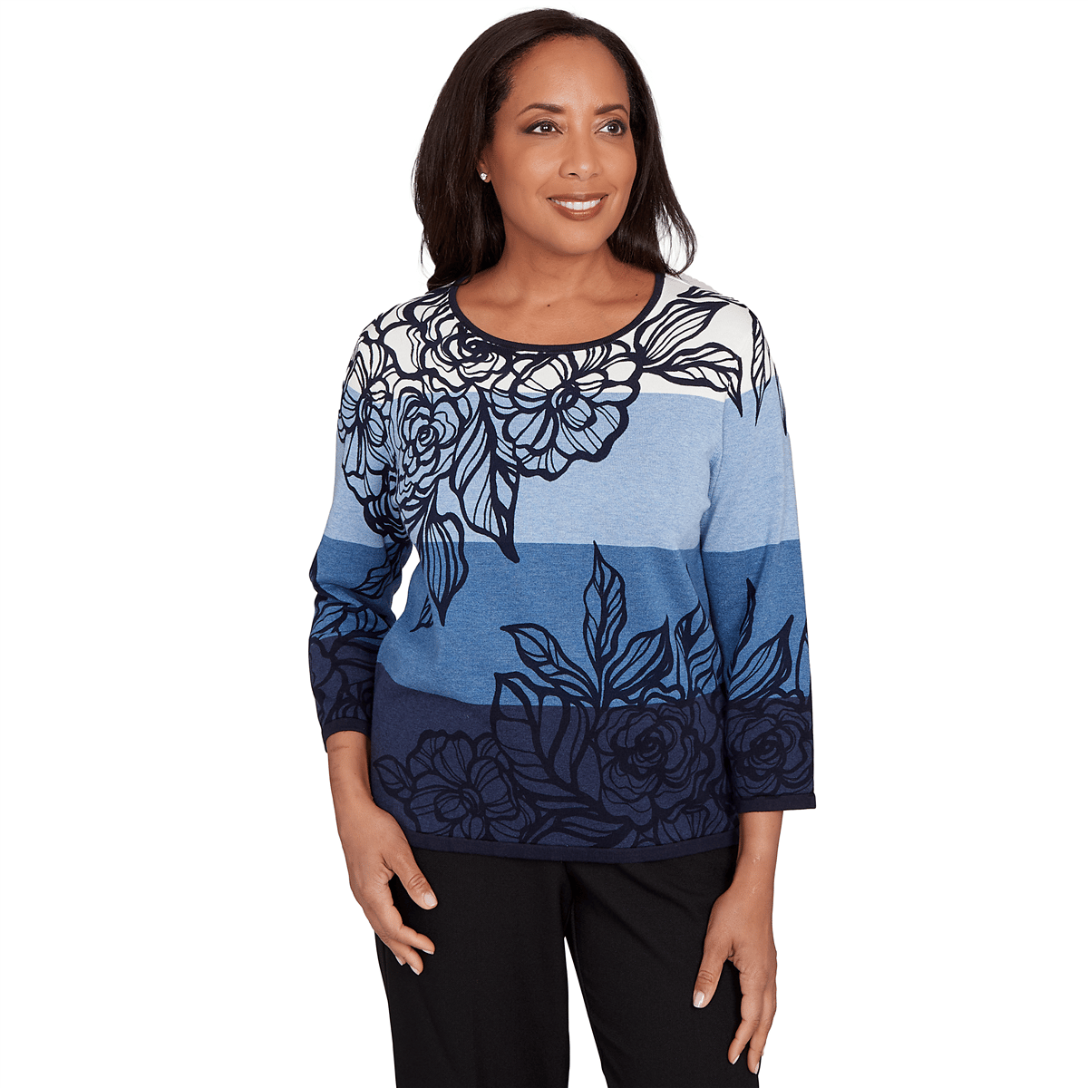 Click here for Womens Alfred Dunner Classics Floral Color Block S... prices