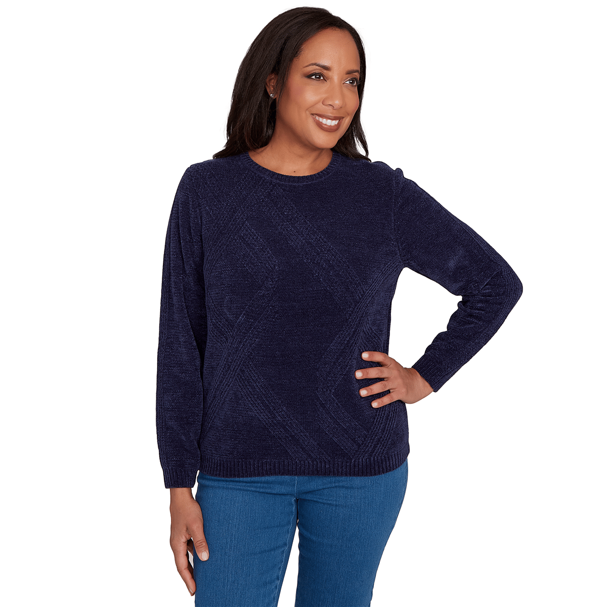 Click here for Womens Alfred Dunner Classics Geometric Chenille S... prices