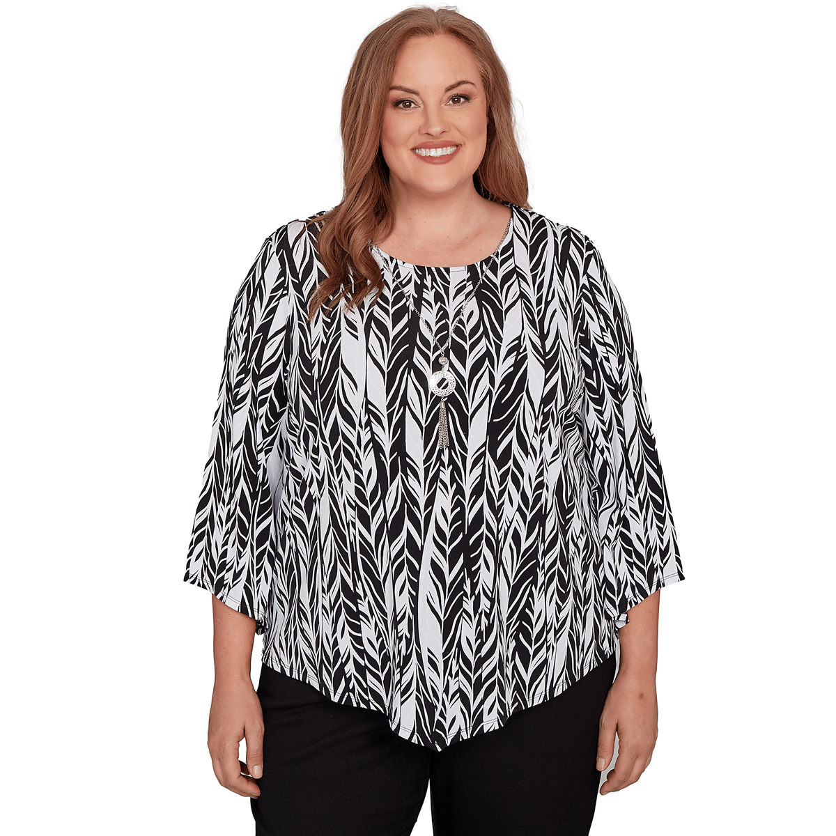 Click here for Plus Size Alfred Dunner Classic Abstract Feather B... prices