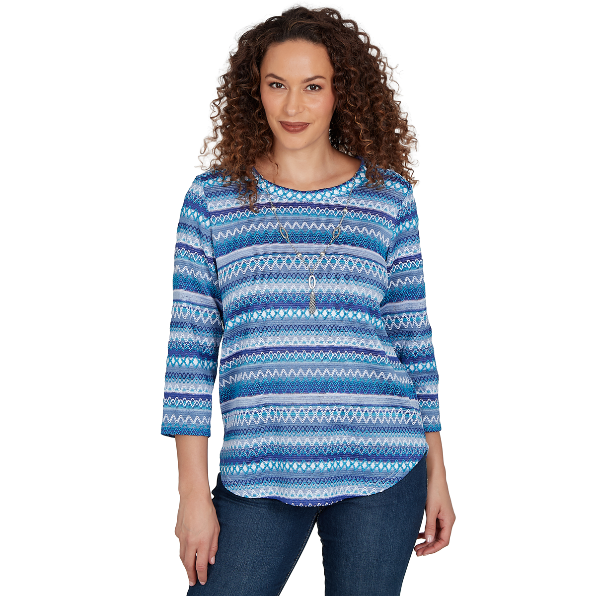 Click here for Womens Alfred Dunner Classics 3/4 Sleeve Texture S... prices