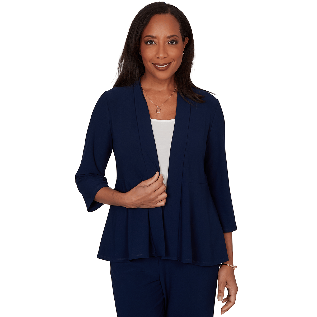 Click here for Womens Alfred Dunner Classics Open Front Crepe Car... prices