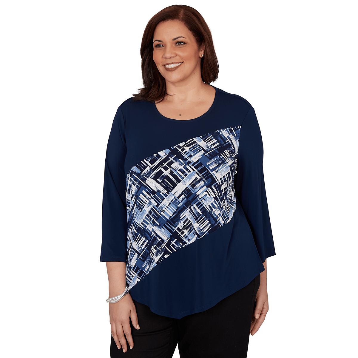 Click here for Plus Size Alfred Dunner Classics Diagonal Abstract... prices