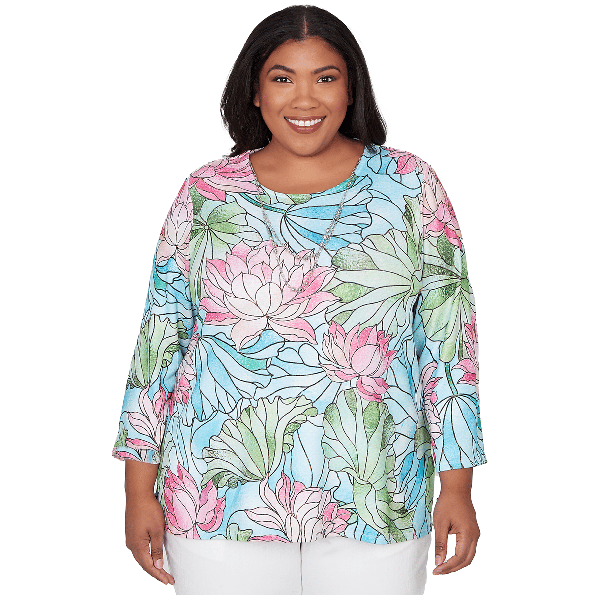 Click here for Plus Size Alfred Dunner Classics Stained Glass Flo... prices