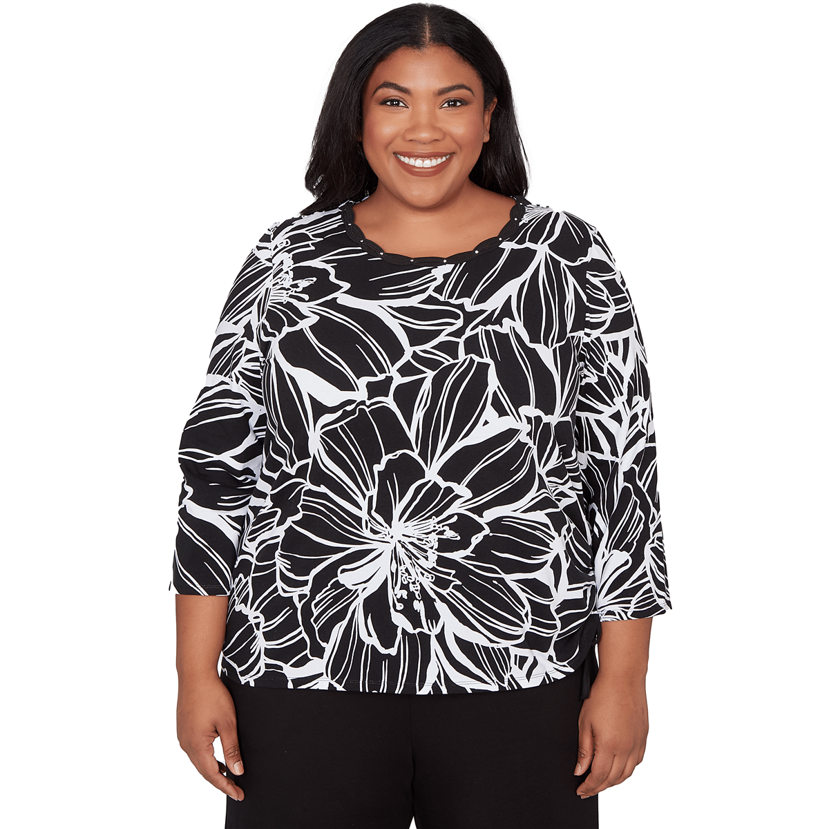 Click here for Plus Size Alfred Dunner Classics Floral Linework S... prices
