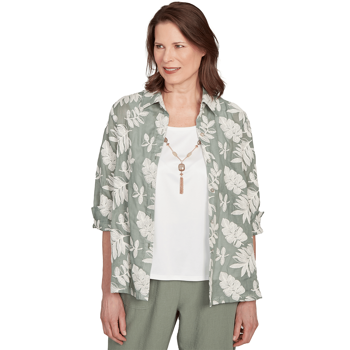 Click here for Womens Alfred Dunner Copper Canyon Leaf Two In One... prices