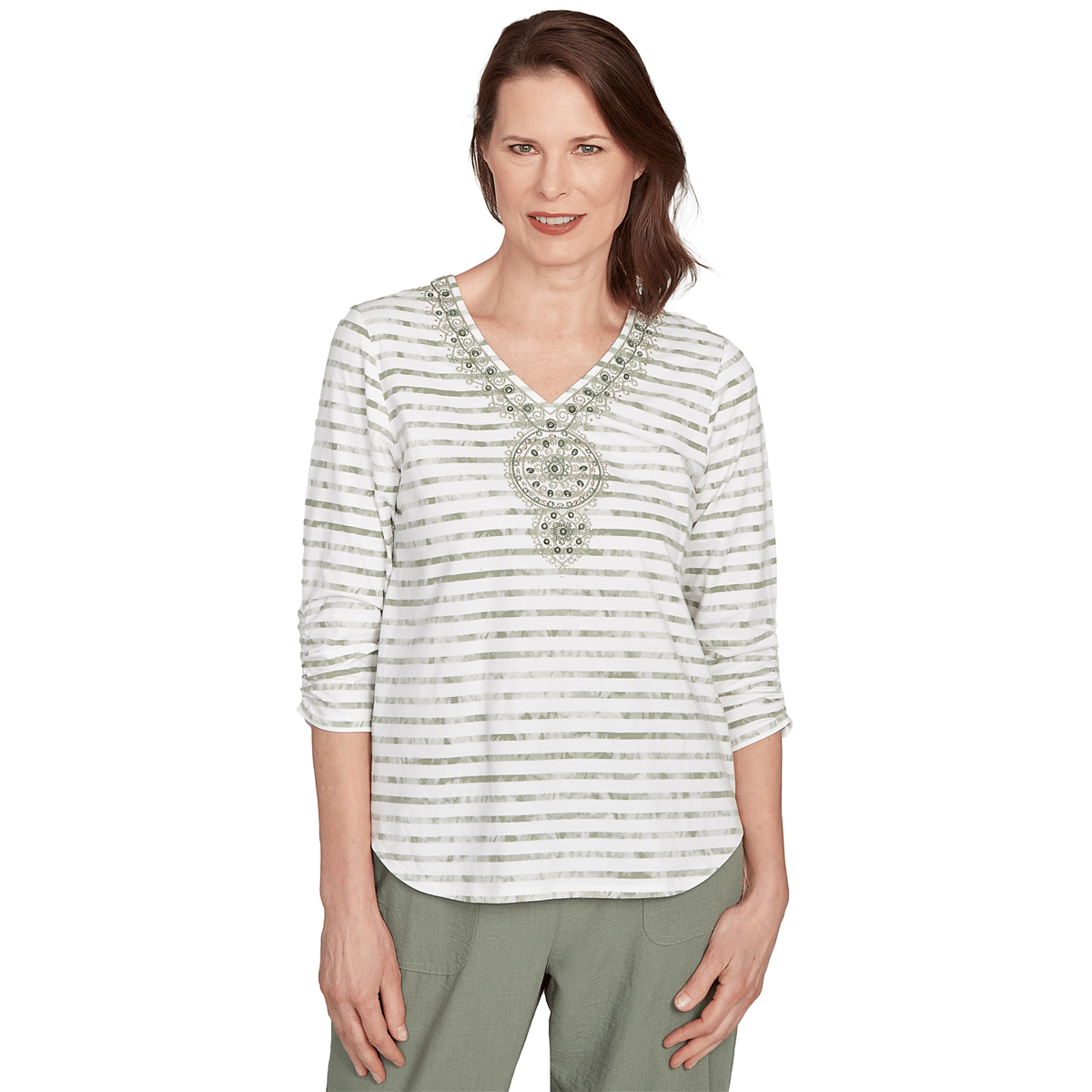 Click here for Womens Alfred Dunner Copper Canyon Medallion V-Nec... prices