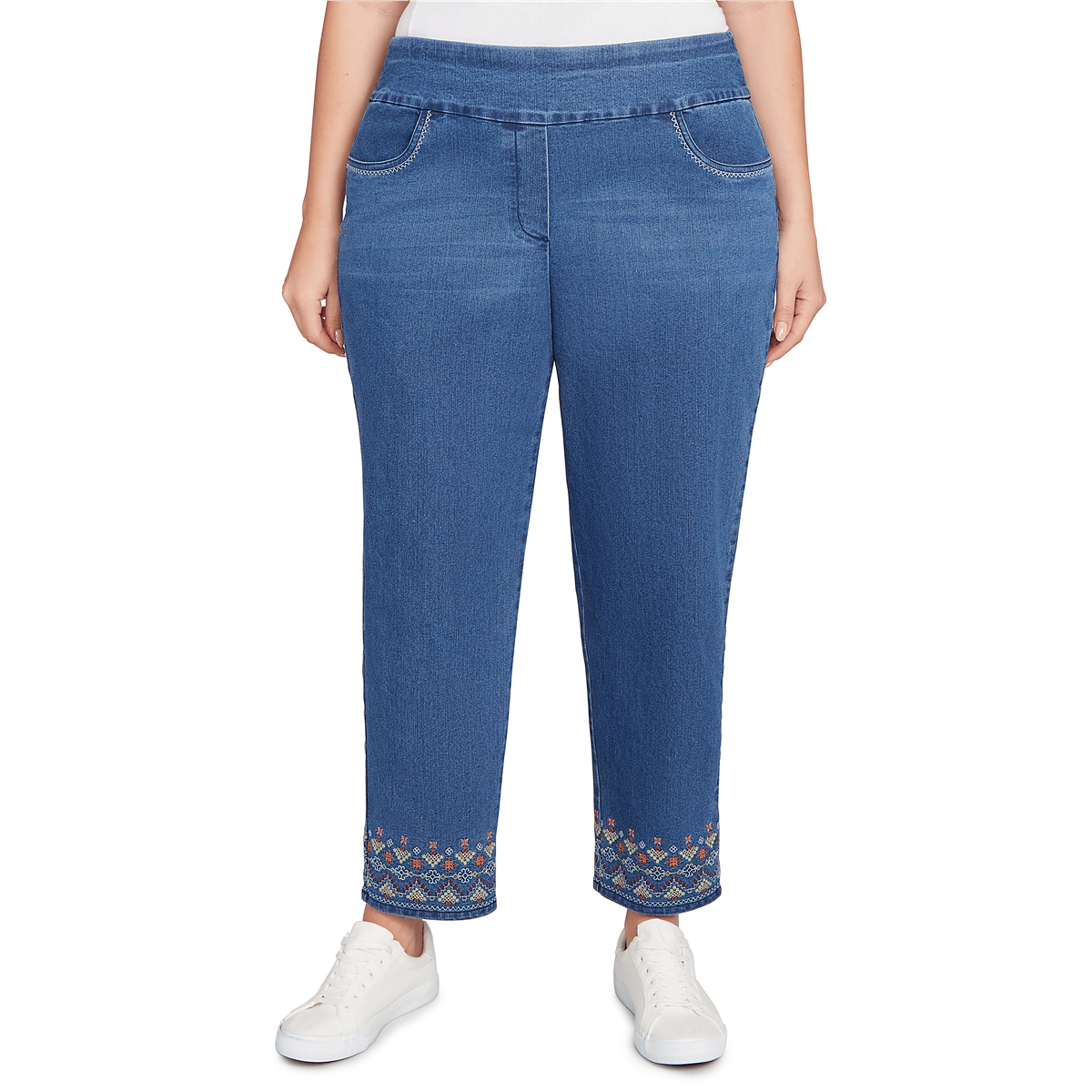 Click here for Plus Size Alfred Dunner El Paso Embroidery Hem Den... prices