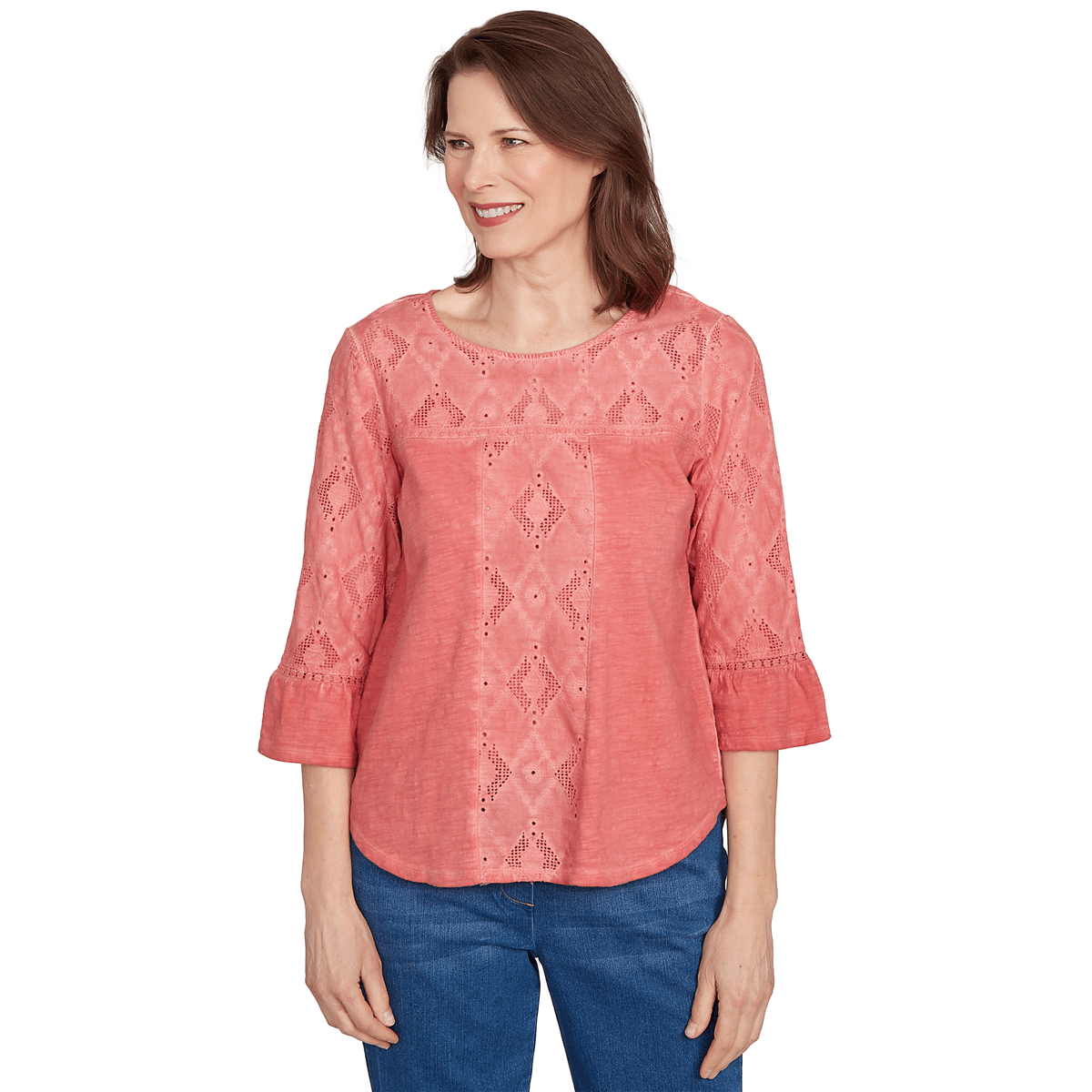 Click here for Petite Alfred Dunner El Paso Diamond Textured Spli... prices