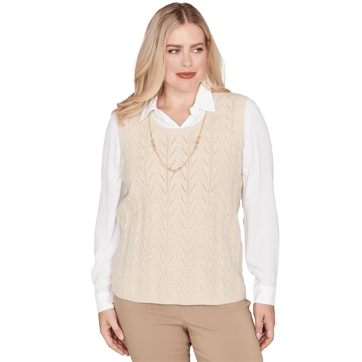 Click here for Womens Alfred Dunner Urban Legend Pointelle Two In... prices