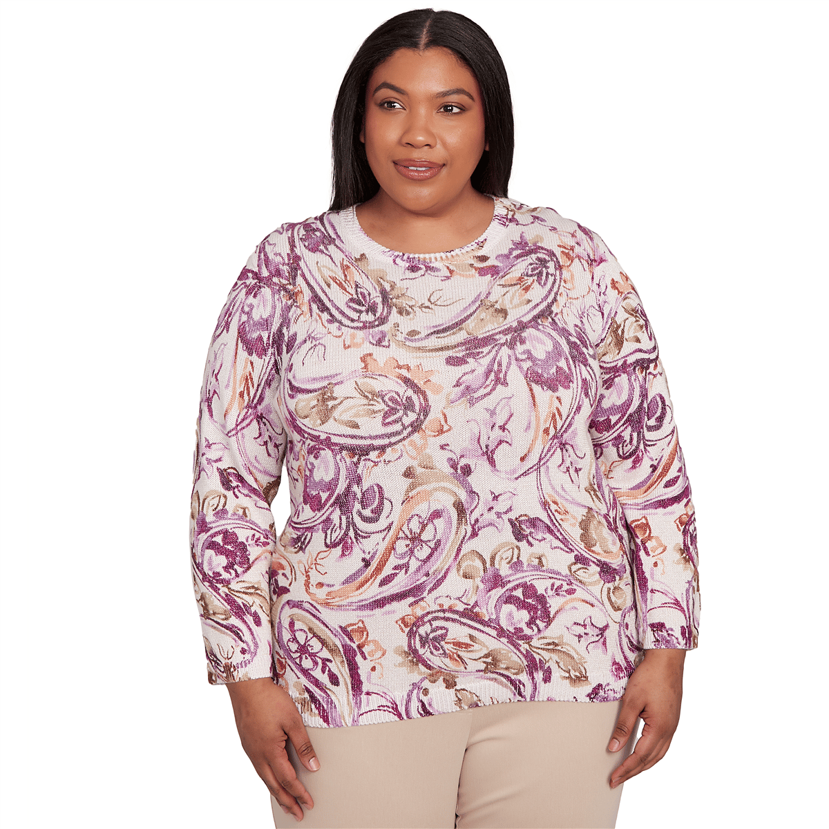 Click here for Plus Size Alfred Dunner Urban Legend Shimmer Paisl... prices