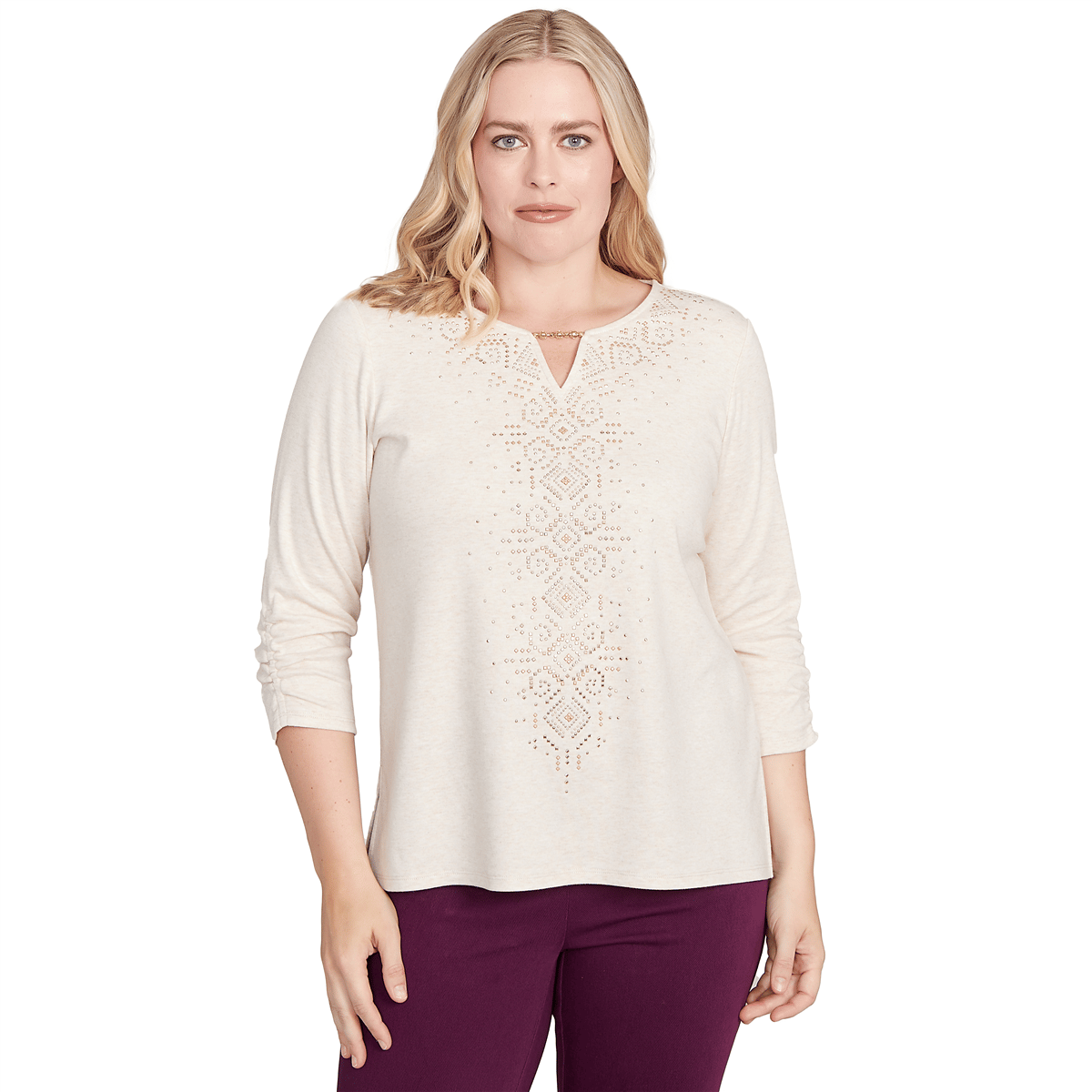 Click here for Petite Alfred Dunner Urban Legend Stud Embellishme... prices