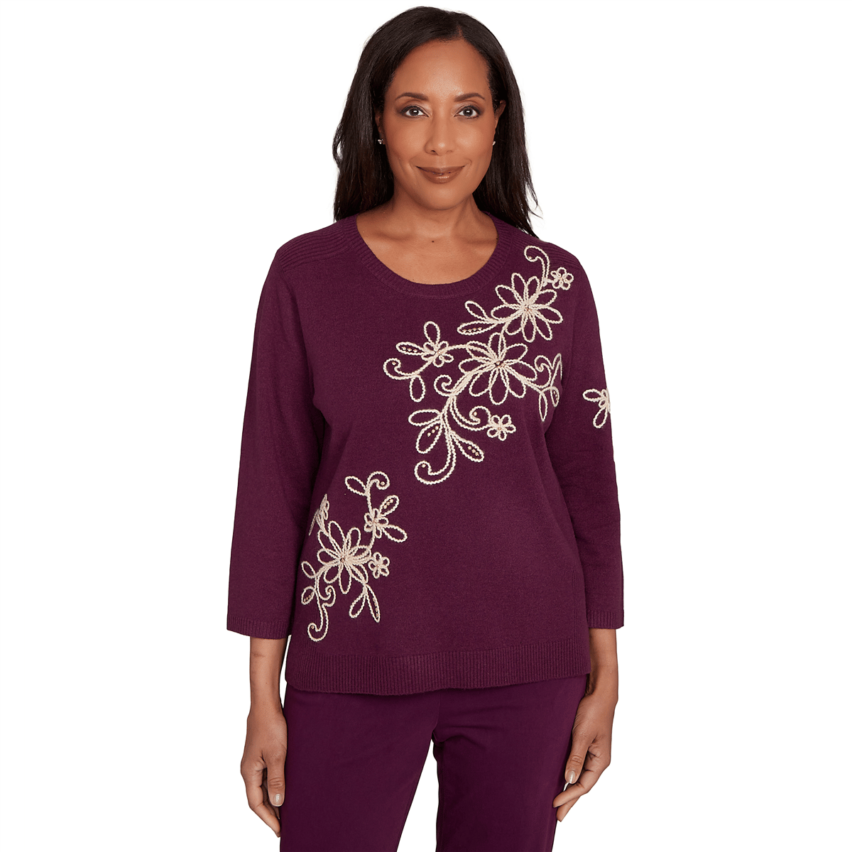 Click here for Petite Alfred Dunner Urban Legend Diagonal Floral... prices