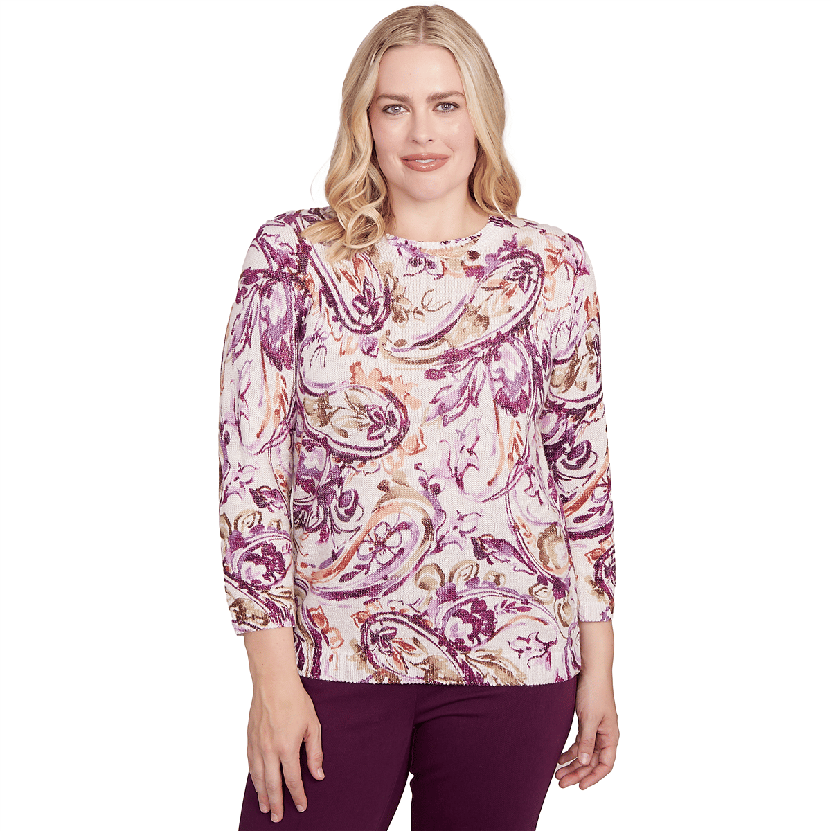 Click here for Petite Alfred Dunner Urban Legend Shimmer Paisley... prices