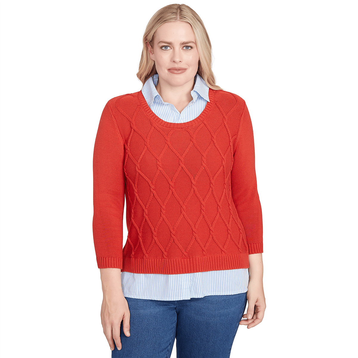 Click here for Womens Alfred Dunner Sunset Canyon Cable Stitch Sw... prices