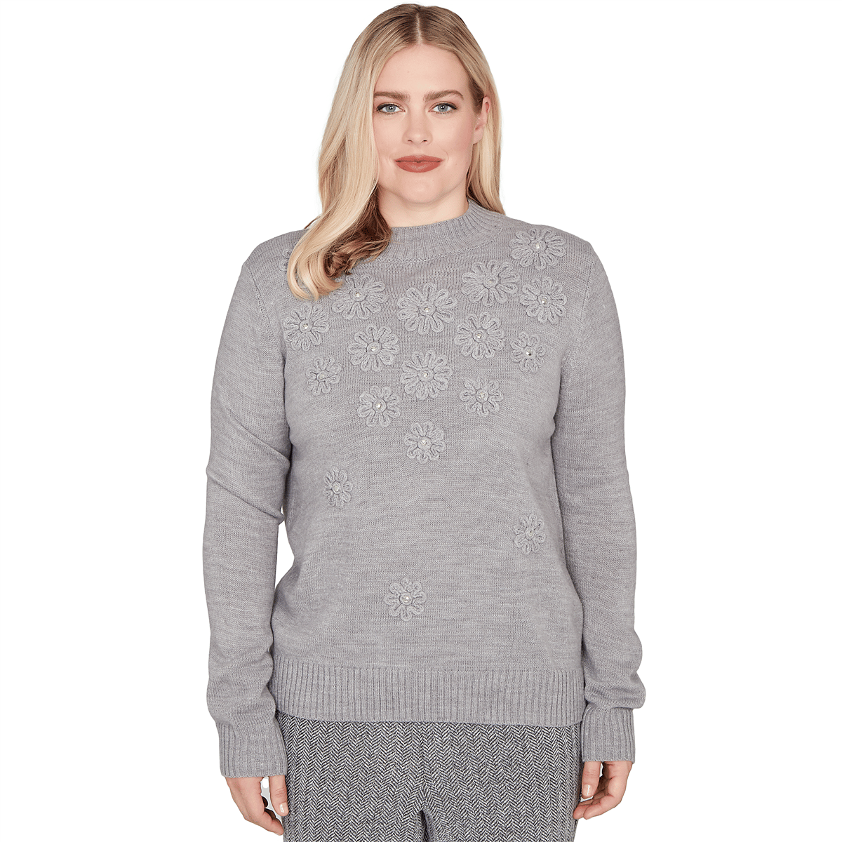 Click here for Womens Alfred Dunner Jet Setter Floral Stud Embroi... prices