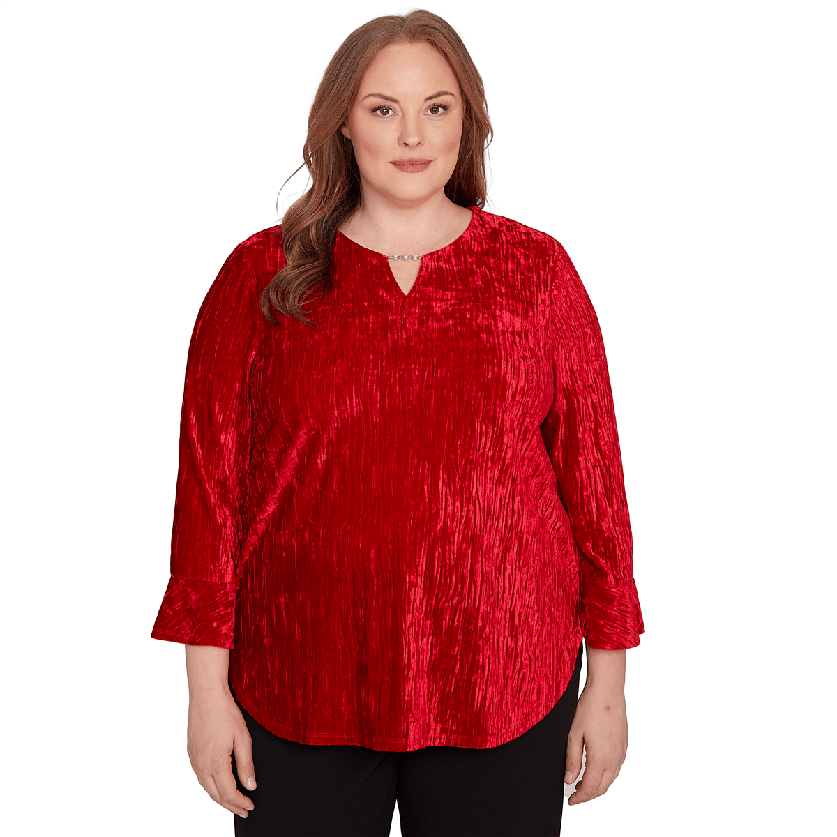 Click here for Plus Size Alfred Dunner Jet Setter Crush Velvet Bl... prices