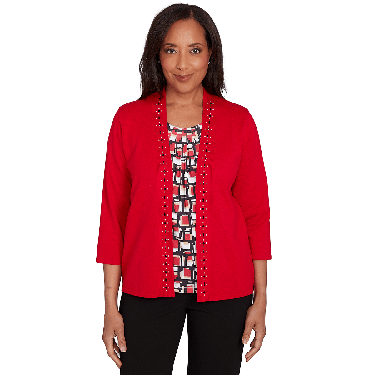 Click here for Petite Alfred Dunner Jet Setter Geometric Two In O... prices