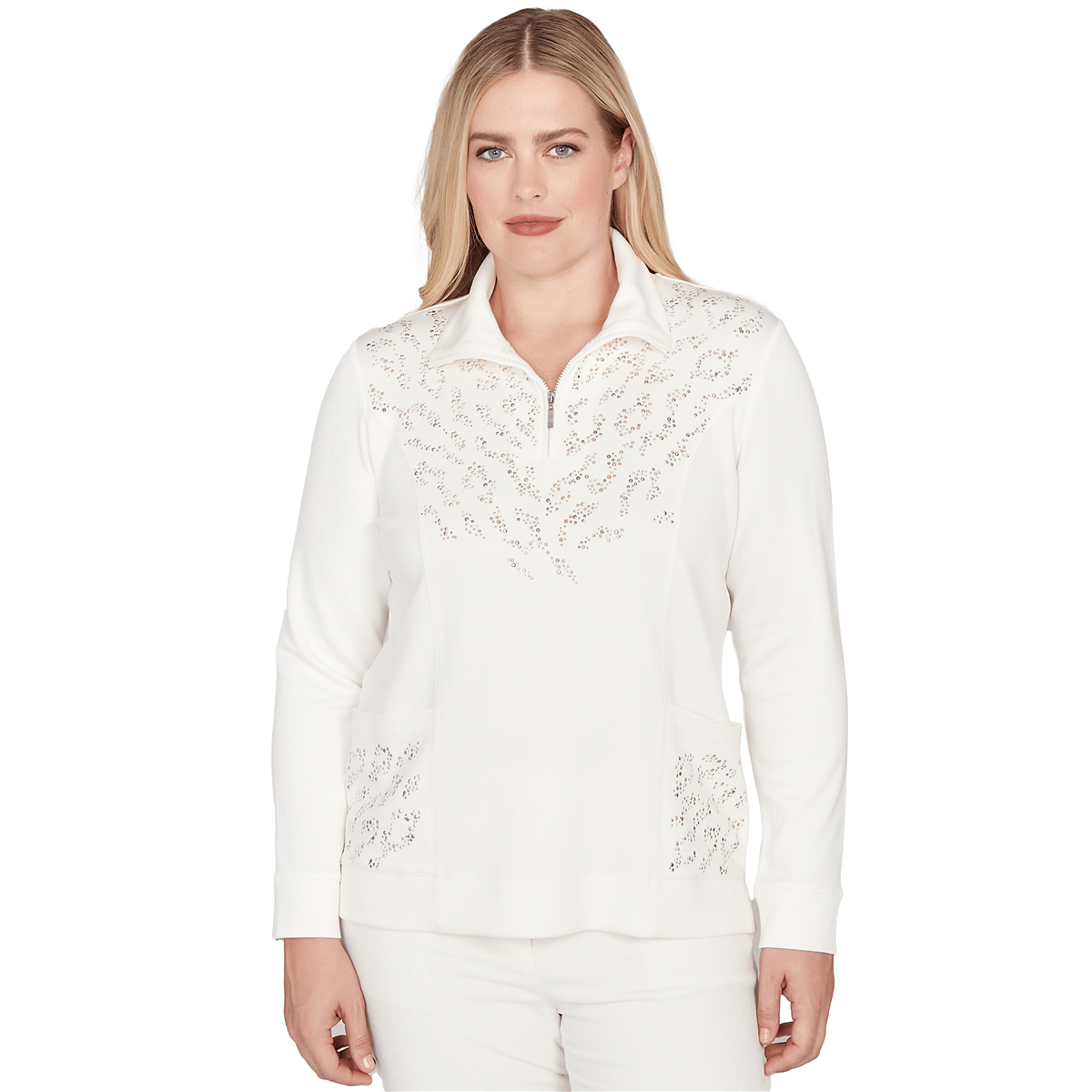 Click here for Womens Alfred Dunner Vienna Metallic Studded Anima... prices