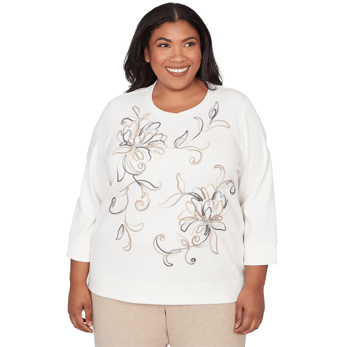 Click here for Plus Size Alfred Dunner Comfort & Joy Floral Embro... prices
