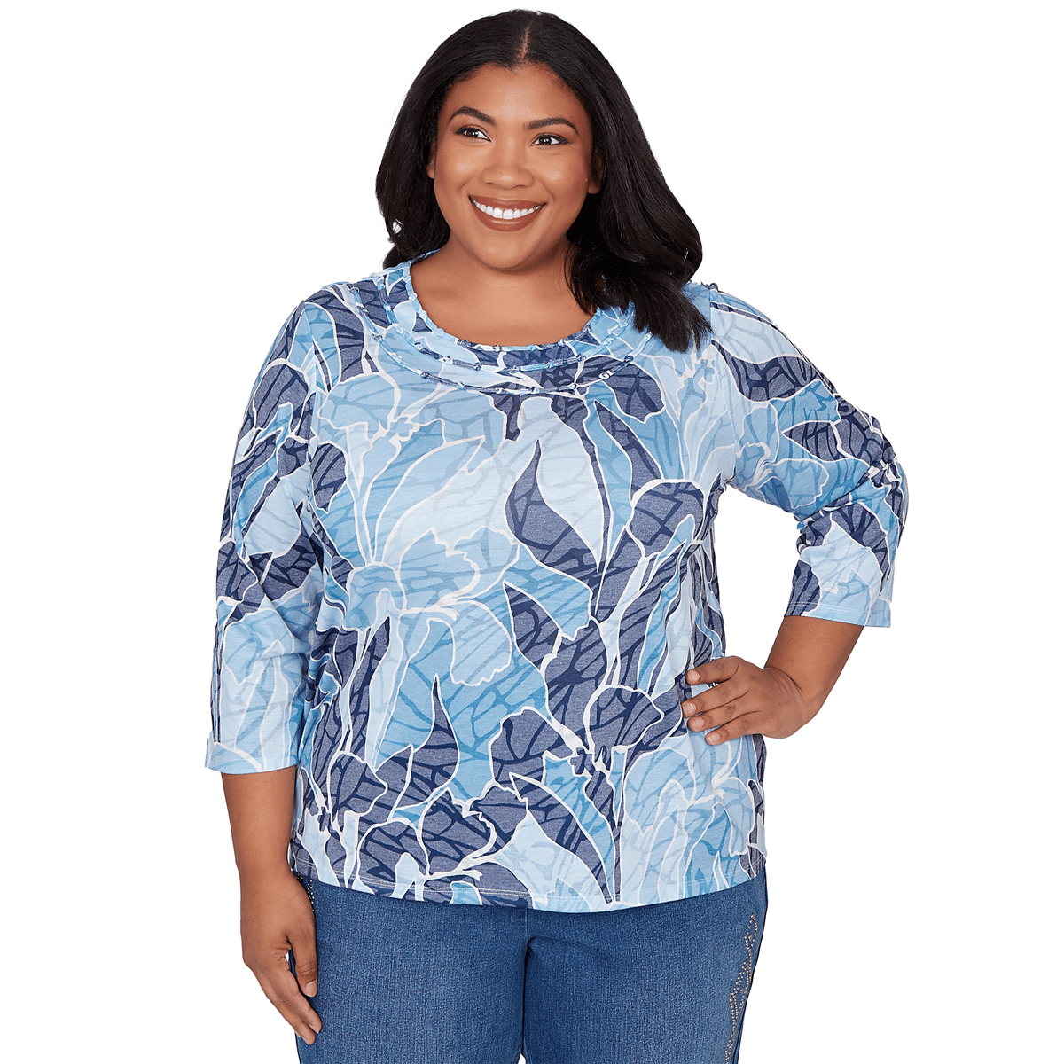 Click here for Plus Size Alfred Dunner Austin Knotted Detail Flor... prices
