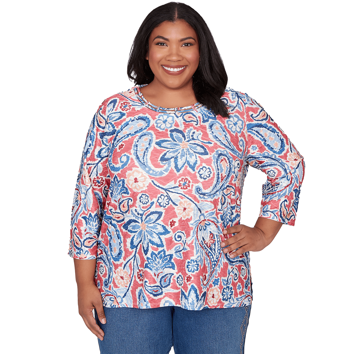Click here for Plus Size Alfred Dunner Austin Embellished Paisley... prices