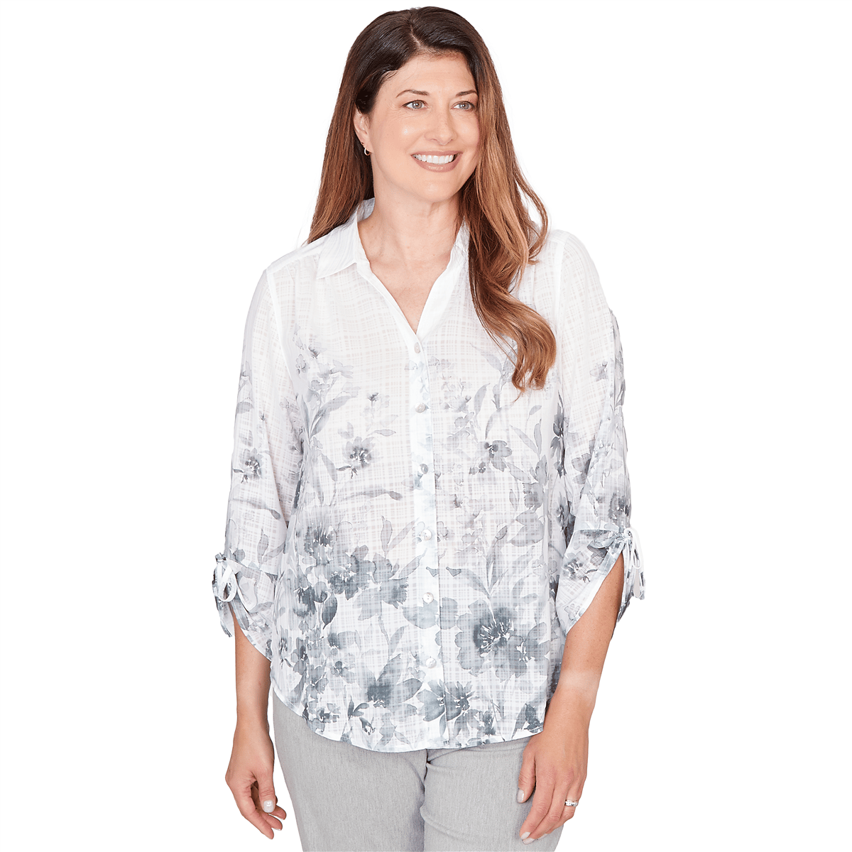 Click here for Womens Alfred Dunner Al Fresco Floral Button Front... prices
