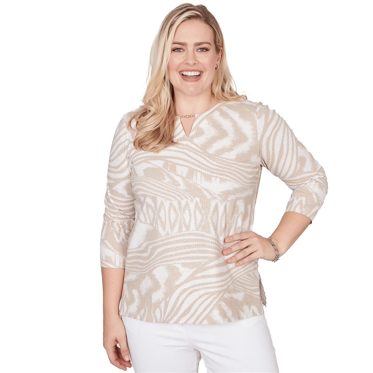 Click here for Petite Alfred Dunner Natural Wonder Abstract Blous... prices