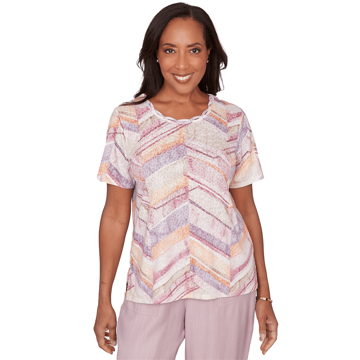 Click here for Womens Alfred Dunner Vintage Charm Leopard Chevron... prices